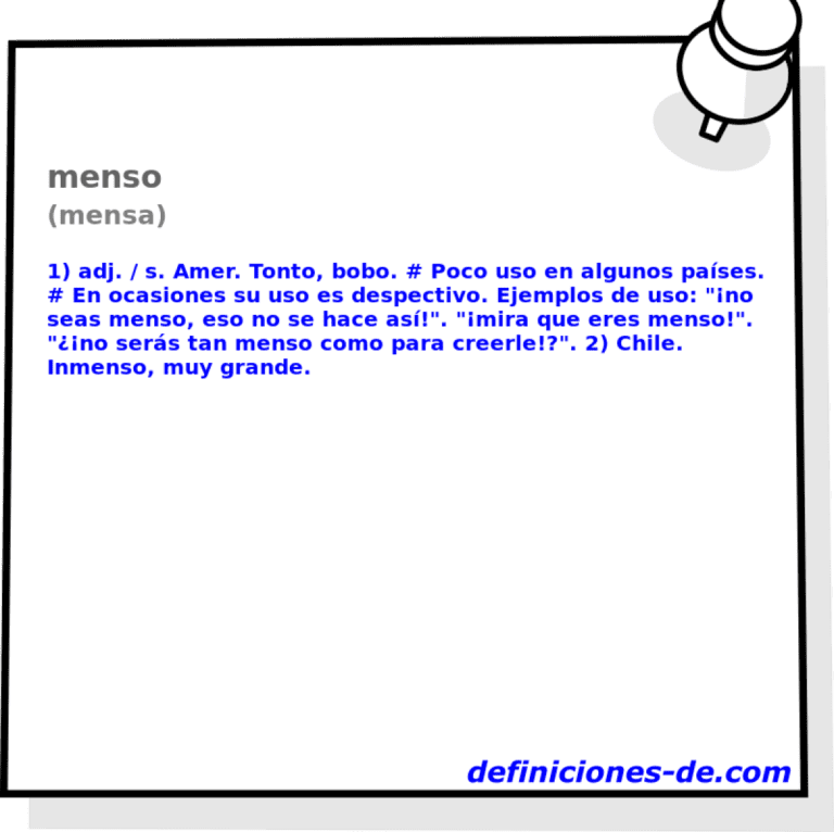 ¿Qué significa 'menso'? Descubre su significado y origen en español ...