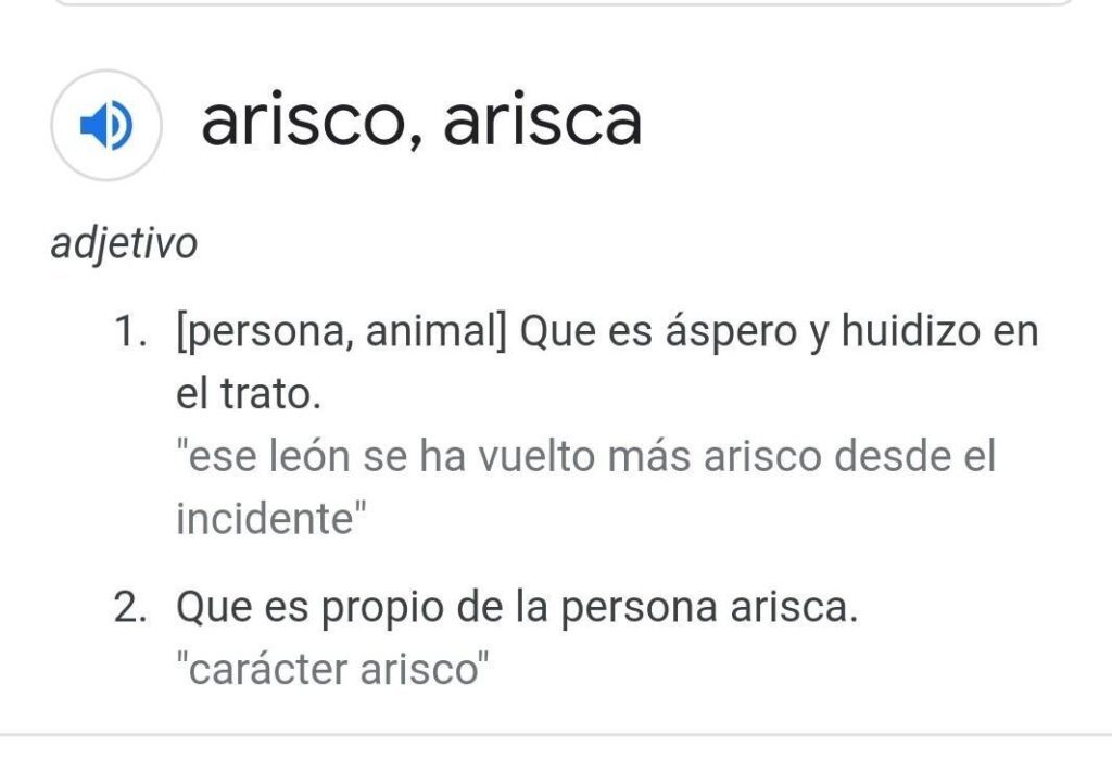 Significado de Arisca: Descubre el sentido de esta palabra en español ...